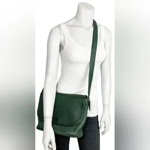 Coach | Bags | Vintage Coach Nubuck 4935 Jade Pebbled Leather Flap Over ...